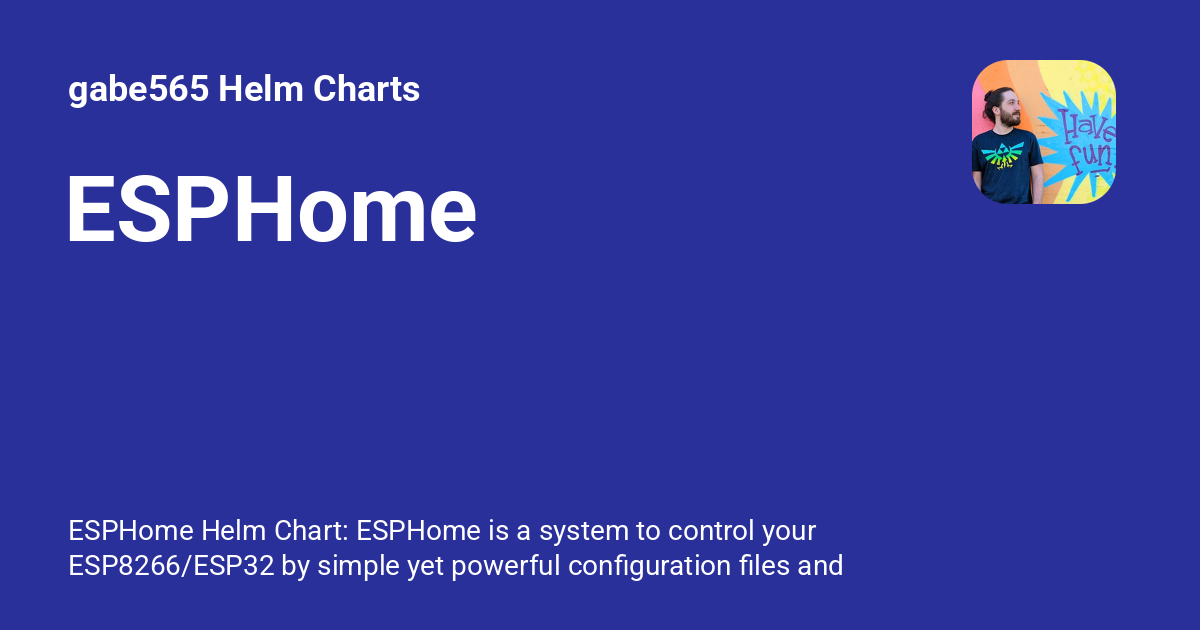 ESPHome - gabe565 Helm Charts