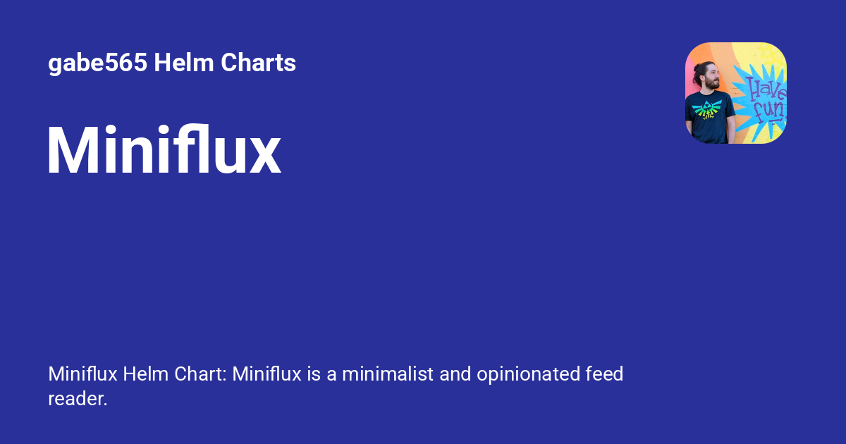 Miniflux - gabe565 Helm Charts