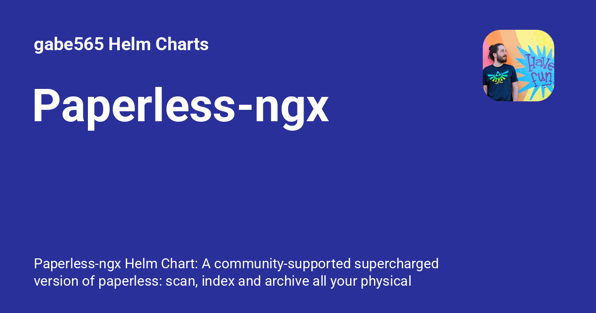 Paperless-ngx - gabe565 Helm Charts